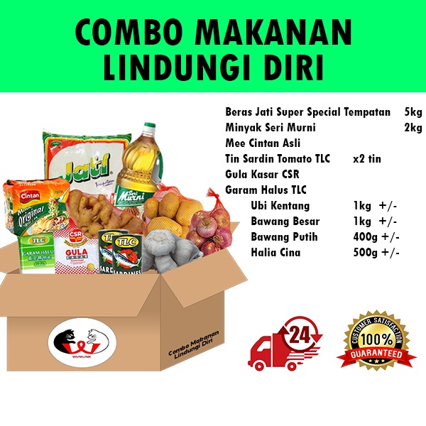 Kombo Makanan Lindungi Diri | Combo Personal Needs Box | Donated ...