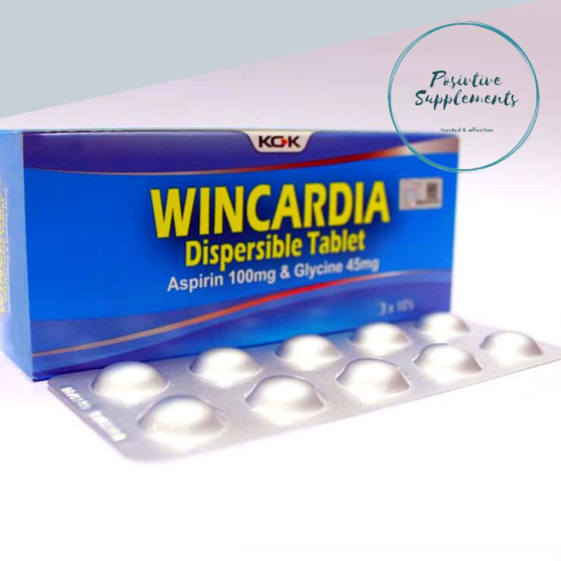 WINCARDIA 3X10s ASPIRIN 100MG + GLYCINE 45MG PAIN & FEVER | Shopee Malaysia
