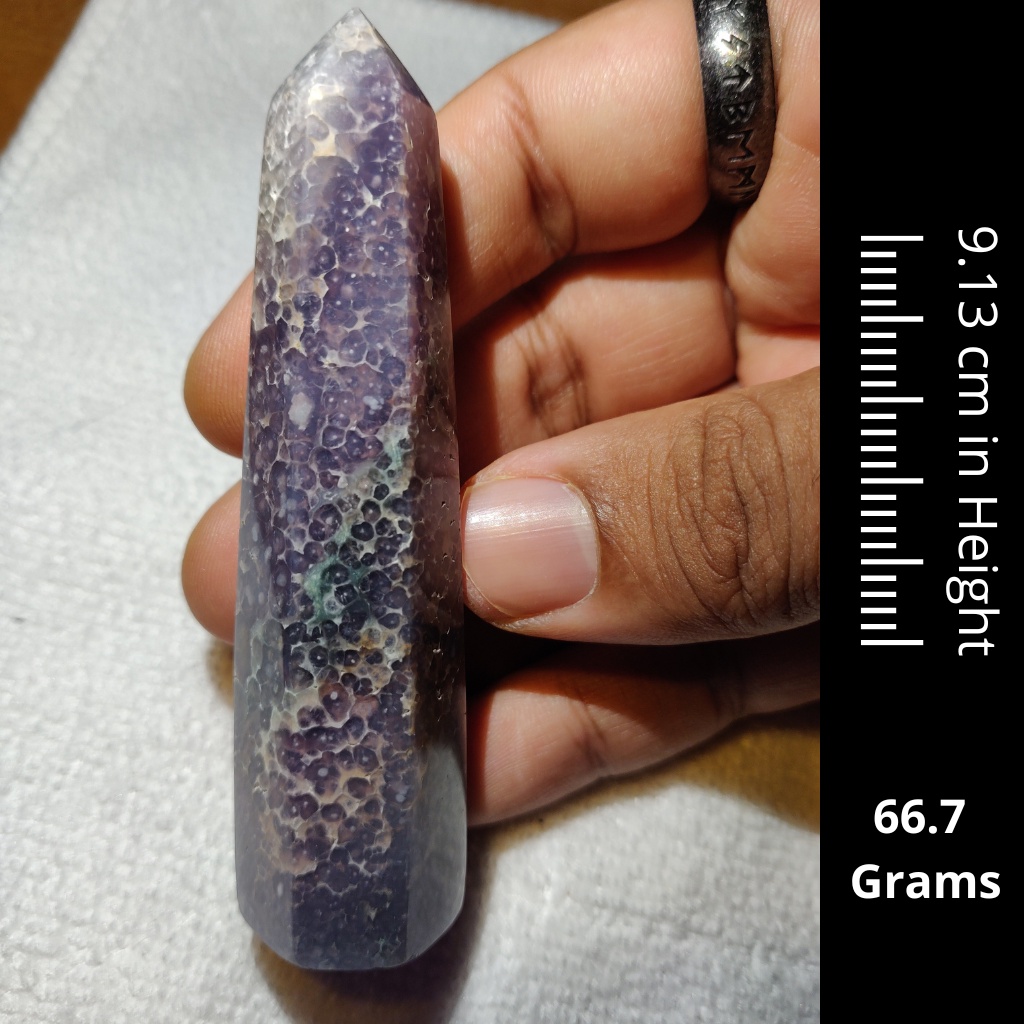High Grade Purple Grape Agate Towers - 5.84 to 9.12cm in Height - 33 to ...