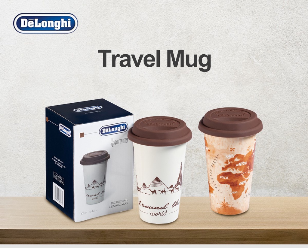 De'Longhi The Adventurer Doubled-walled Ceramic Thermal Mug 300ml ...