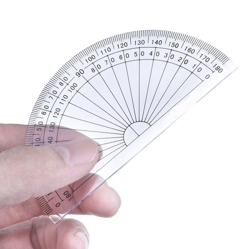 1 Piece Plastic Protractor, 180 Degrees Protractor for Angle ...