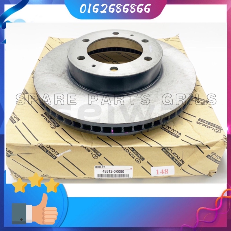 319MM HILUX FORTUNER REVO KUN26 GUN125 GUN126 FRONT DISC ROTOR 43512 ...