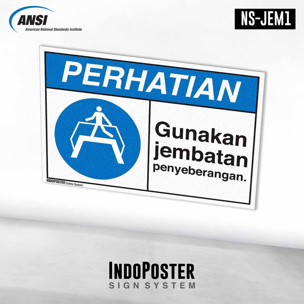 Ansi K3 Safety Sign Sticker Uses Crossing Bridges | Shopee Malaysia