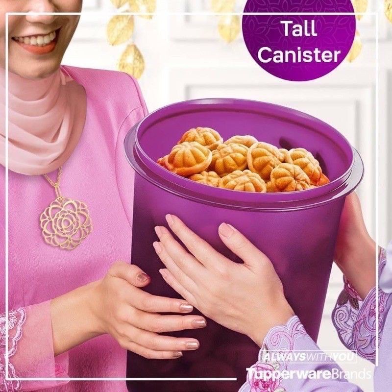 Tupperware Tall Canister 10L / Tong Kerepek Keropok Kuih Raya | Shopee ...