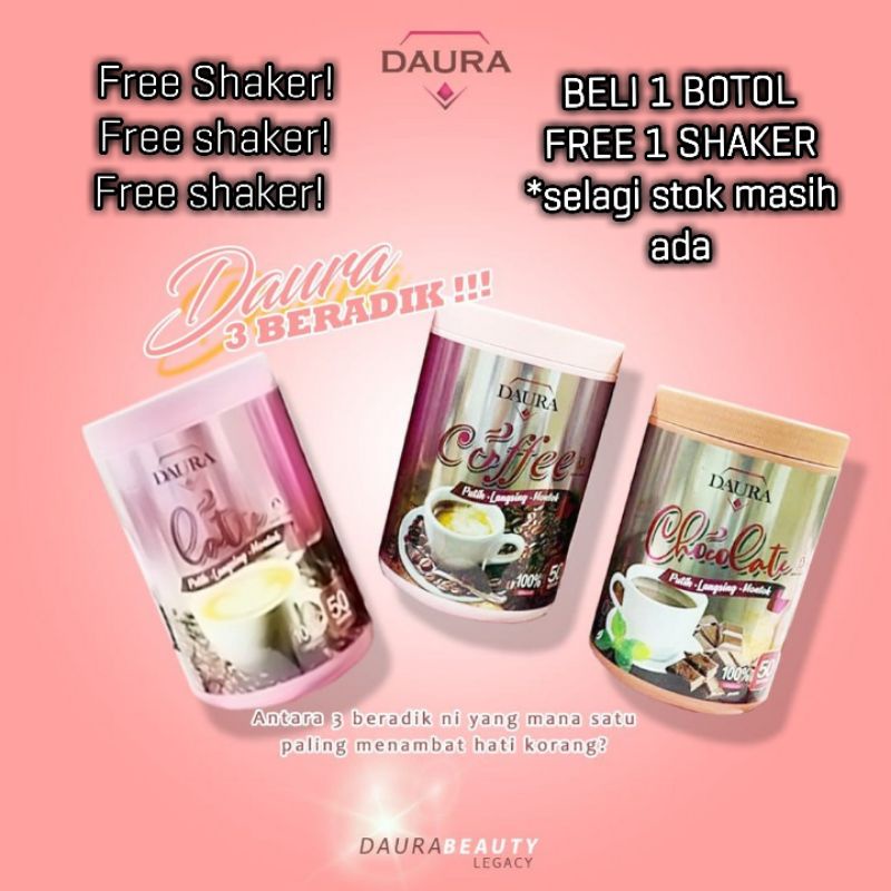 SHAKER FREE 🎁+DAURA COFFEE + DAURA FIBRE (ORIGINAL 💯) | Shopee Malaysia