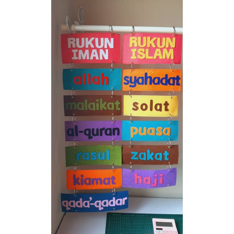 FLASHCARD 25 NAMA NABI/RASUL 10 NAMA MALAIKAT RUKUN IMAN RUKUN ISLAM ...