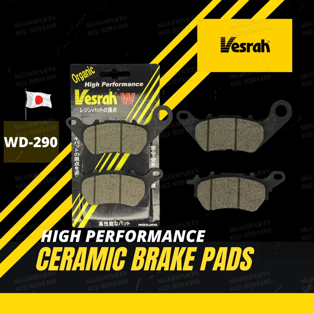 YZF-R25 R25 YZF-R3 R3 XMAX250 XMAX300 MT25 MT-25 VESRAH REAR BRAKE PAD ...