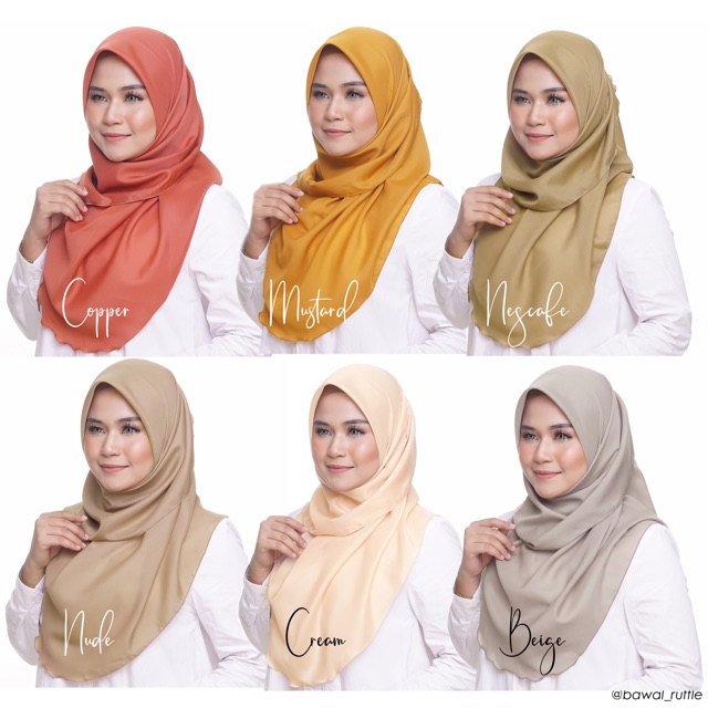 Tudung Bawal Ruffle (Ready Stock) | Shopee Malaysia