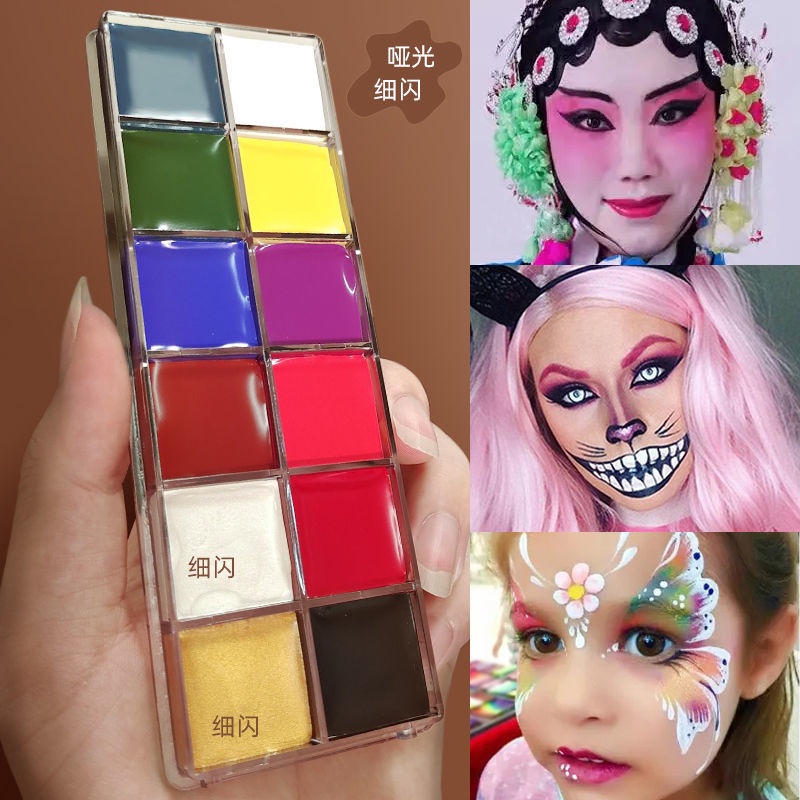 Face Paint Face Painting Kit Halloween Makeup Body Paint Kit Face Paint ...