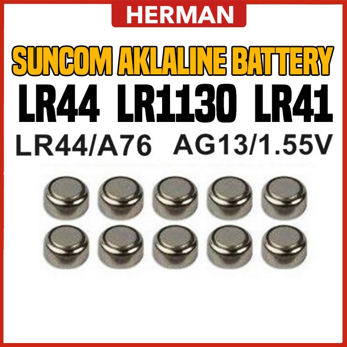 HERMAN - 1 pcs LR44 A76 AG13 or LR1130 LR54 AG10 or LR41/192/AG3 Suncom ...