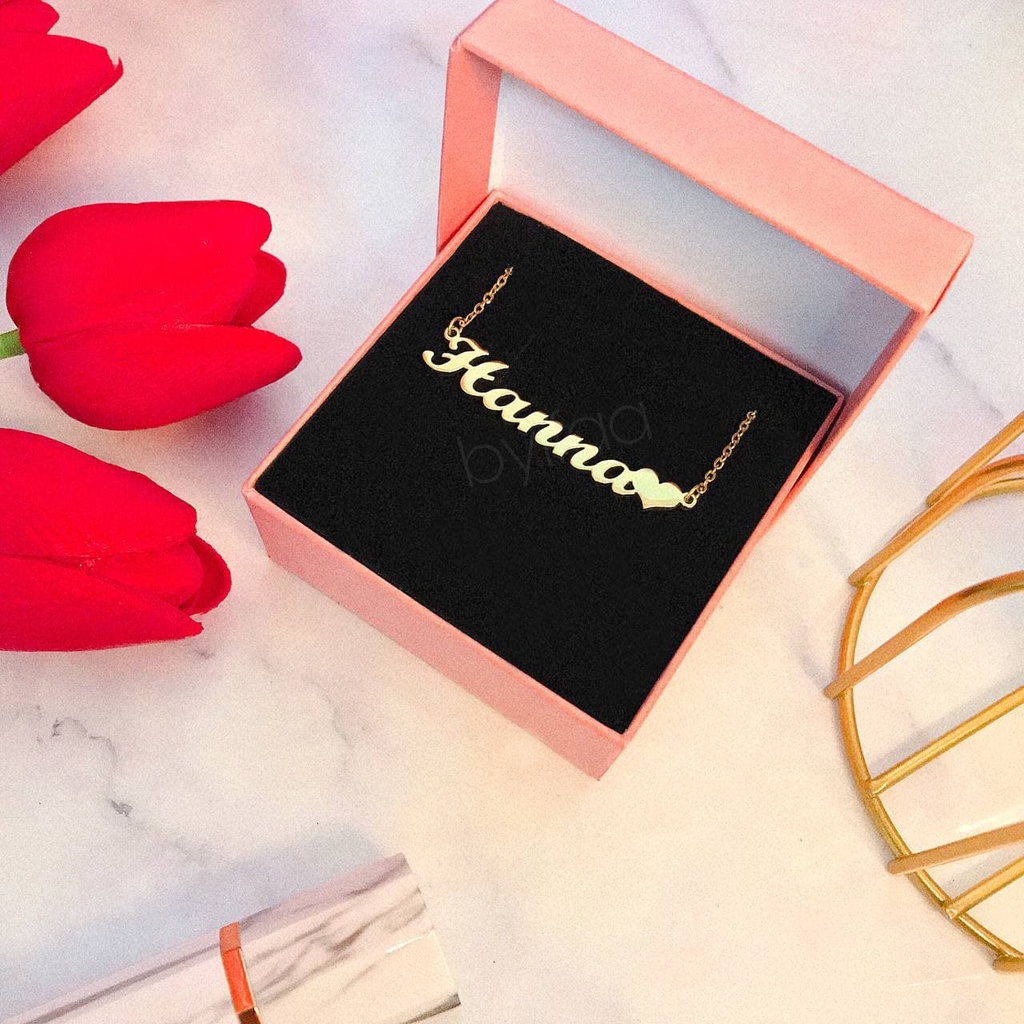 MALAYSIA 🔥 RANTAI NAMA MURAH CUSTOM NECKLACE (LOVE NECKLACE) | Shopee ...