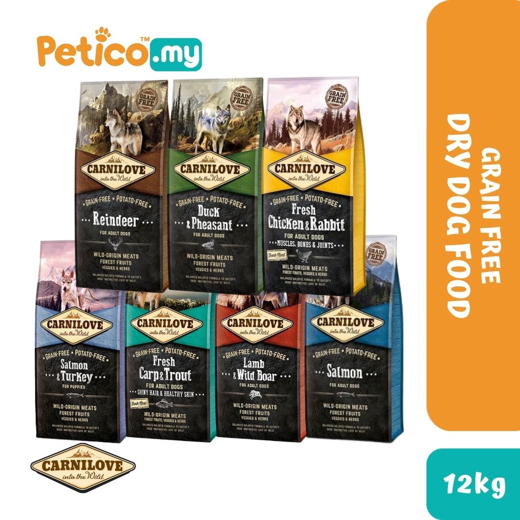 Carnilove 12KG Dry Dog Food (Salmon/ Fresh Chicken/ Duck/ Lamb ...