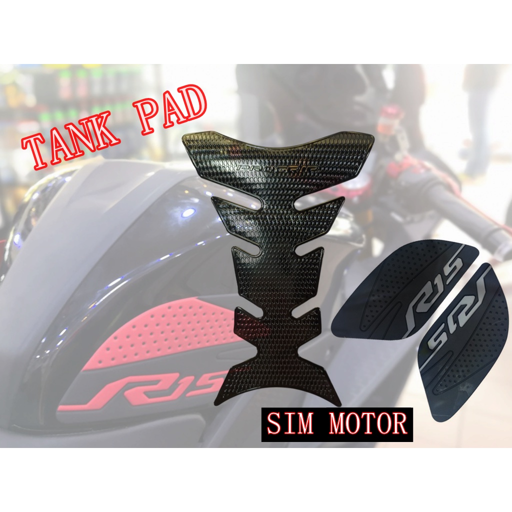 Yamaha R15 V3 Tank Pad Knee Grip Anti Slip Fuel Tank Protector / Tank ...