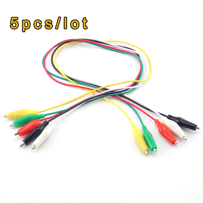 5Pcs Double-ended Crocodile DIY Alligator Clips Electrical Test Jumper ...
