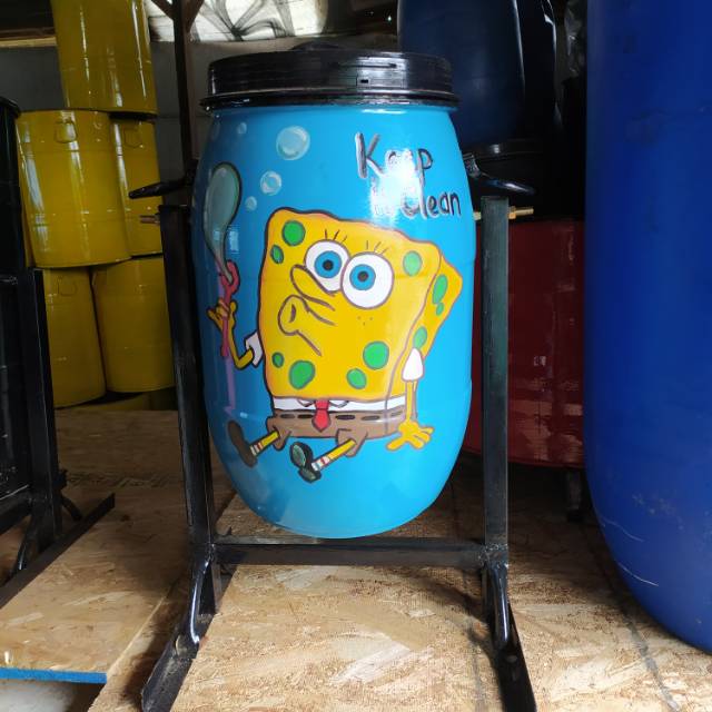Spongebob Character Plastic Trash Can | Shopee Malaysia