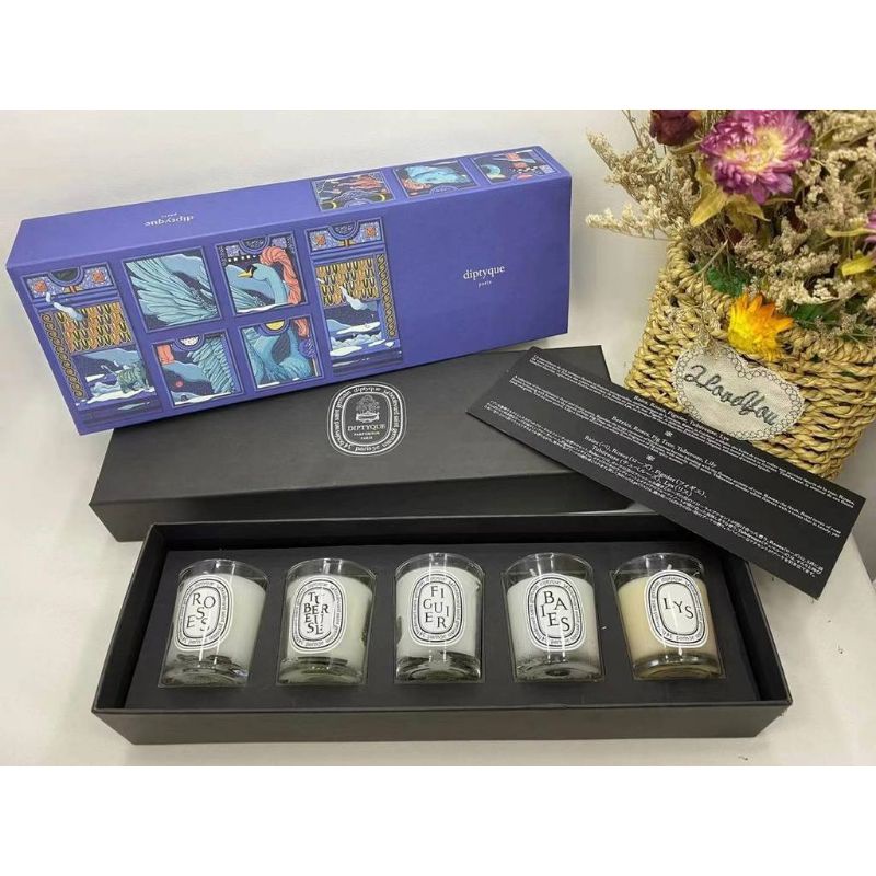 DIPTYQUE 5IN1 CANDLE SET (5X35G BLUE BOX)(original) | Shopee Malaysia