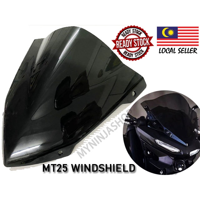 YAMAHA Visor Windshield Windscreen MT25 MT MT-25 BLACK 2020-2024 ...