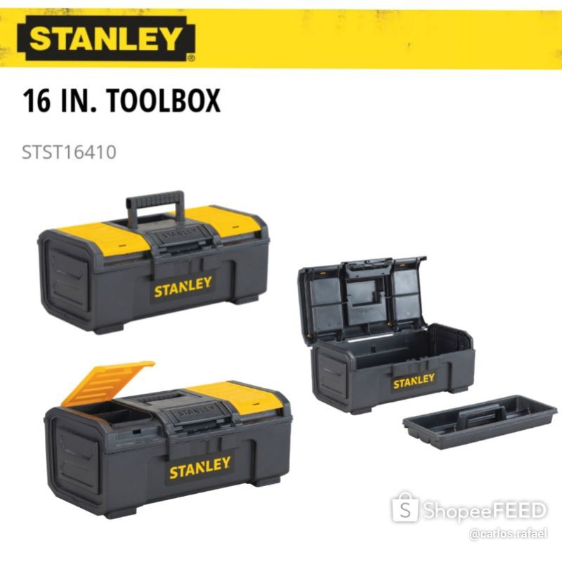 Small Tool Box Stanley Tools 16-INCH TOOLBOX WITH ONE-HAND LATCH AND ...