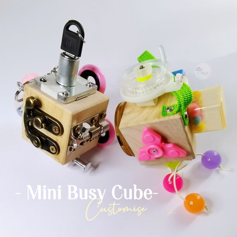 Mini Montessori Busy Cube Customise Mix & Match early learning toy ...