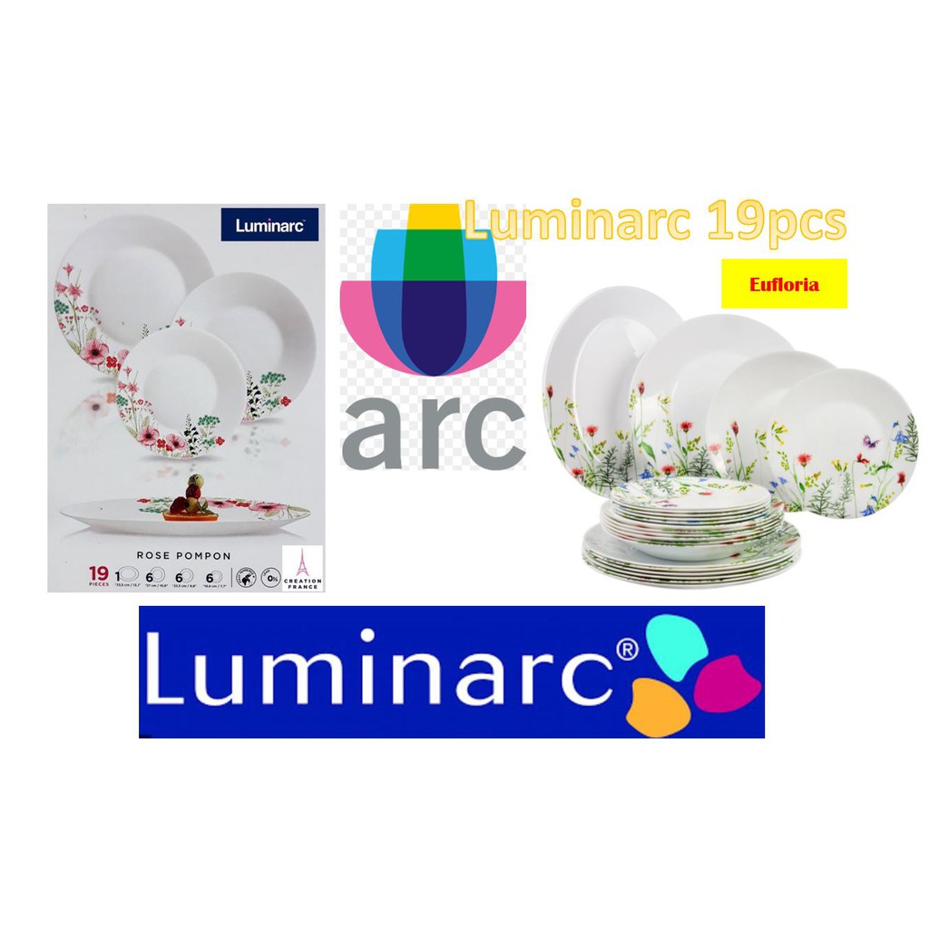 LUMINARC FRANCE 19PCS DINNER SET | Shopee Malaysia