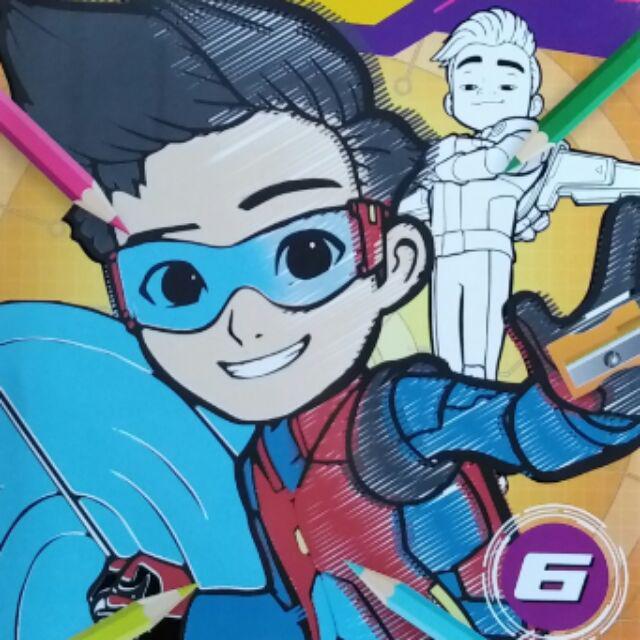 Ejen Ali : Buku Aktiviti & Mewarna Kanak kanak : Agent Ali Colouring ...