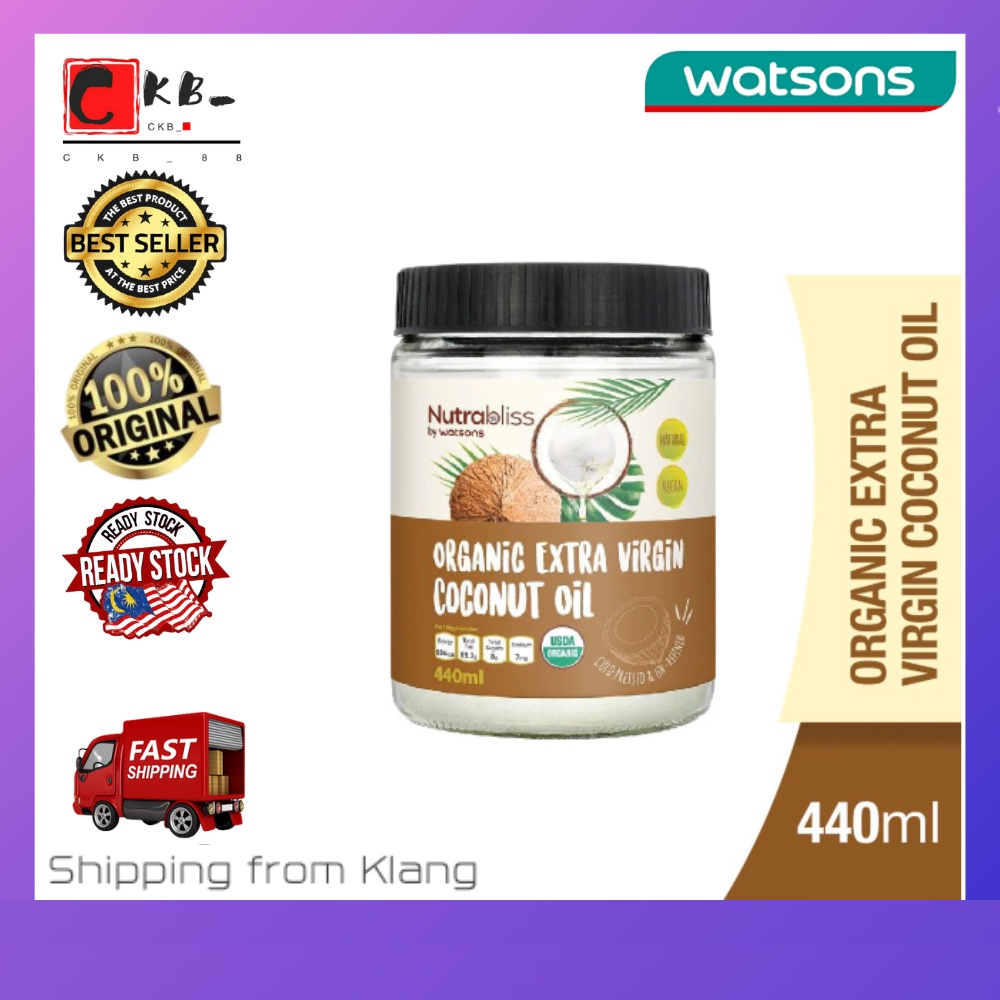 🔥Ready Stock🔥NUTRABLISS BY WATSONS Extra Virgin Coconut Oil 440ml (1 Unit) /Watson | Shopee Malaysia