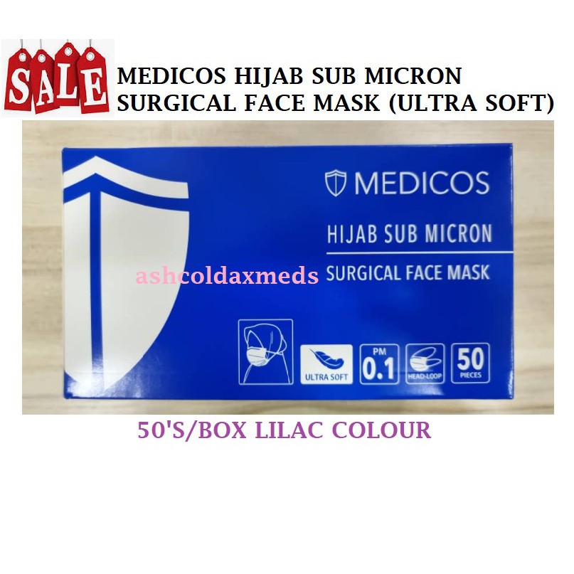 MEDICOS HIJAB SURGICAL FACE MASK(50PCS) or (10PCS) | Shopee Malaysia