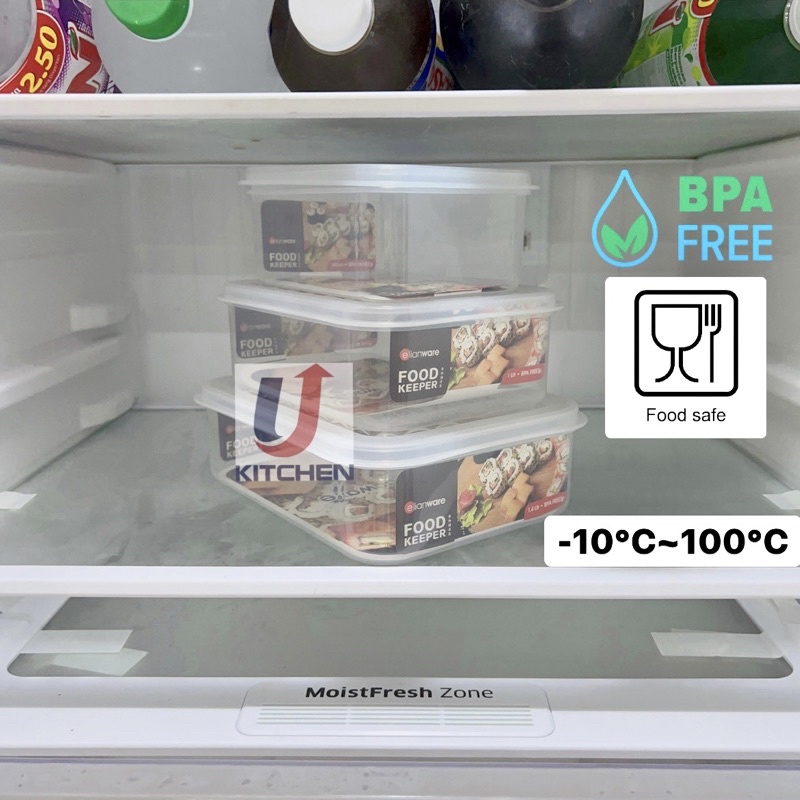 Elianware Transparent Rectangular BPA Free Airtight Food Keeper ...