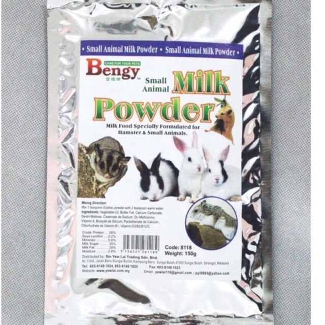 Bengy small animal milk powder 150g | Shopee Malaysia