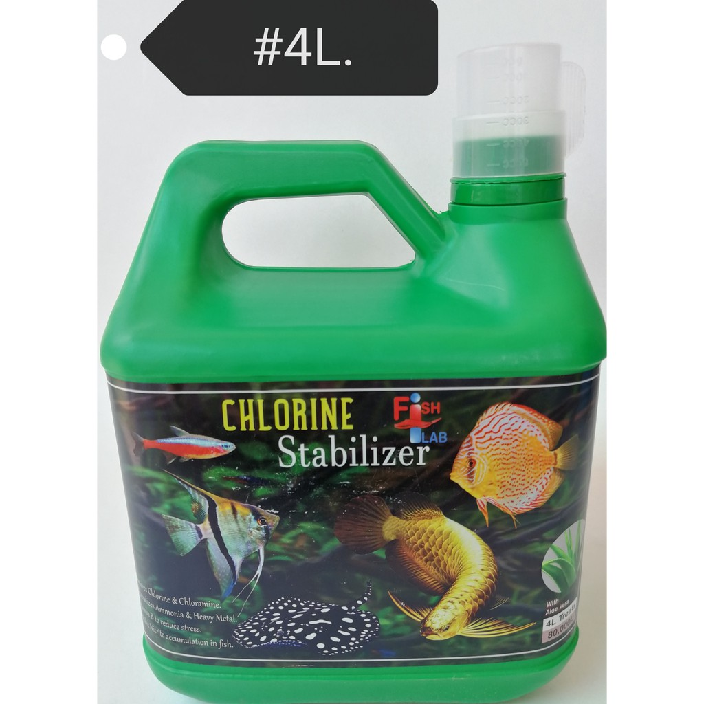 Fish Lab Chlorine Stabilizer Tap Water Conditioner Aquarium 4Litre ...
