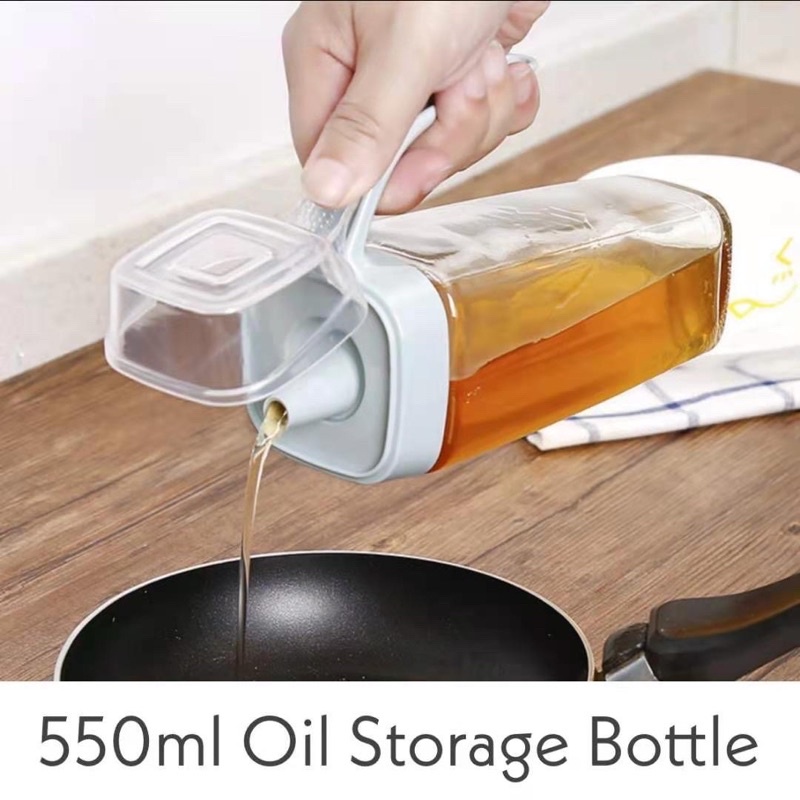 550ML Bekas Minyak Viral Oil Storage Oil Pot Bottle Dispenser Glass Oil ...