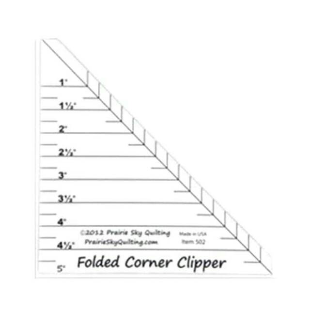Folded Corner Clipper - Fabric Edge Folding Pattern Sewing Ruler FCC-01 ...