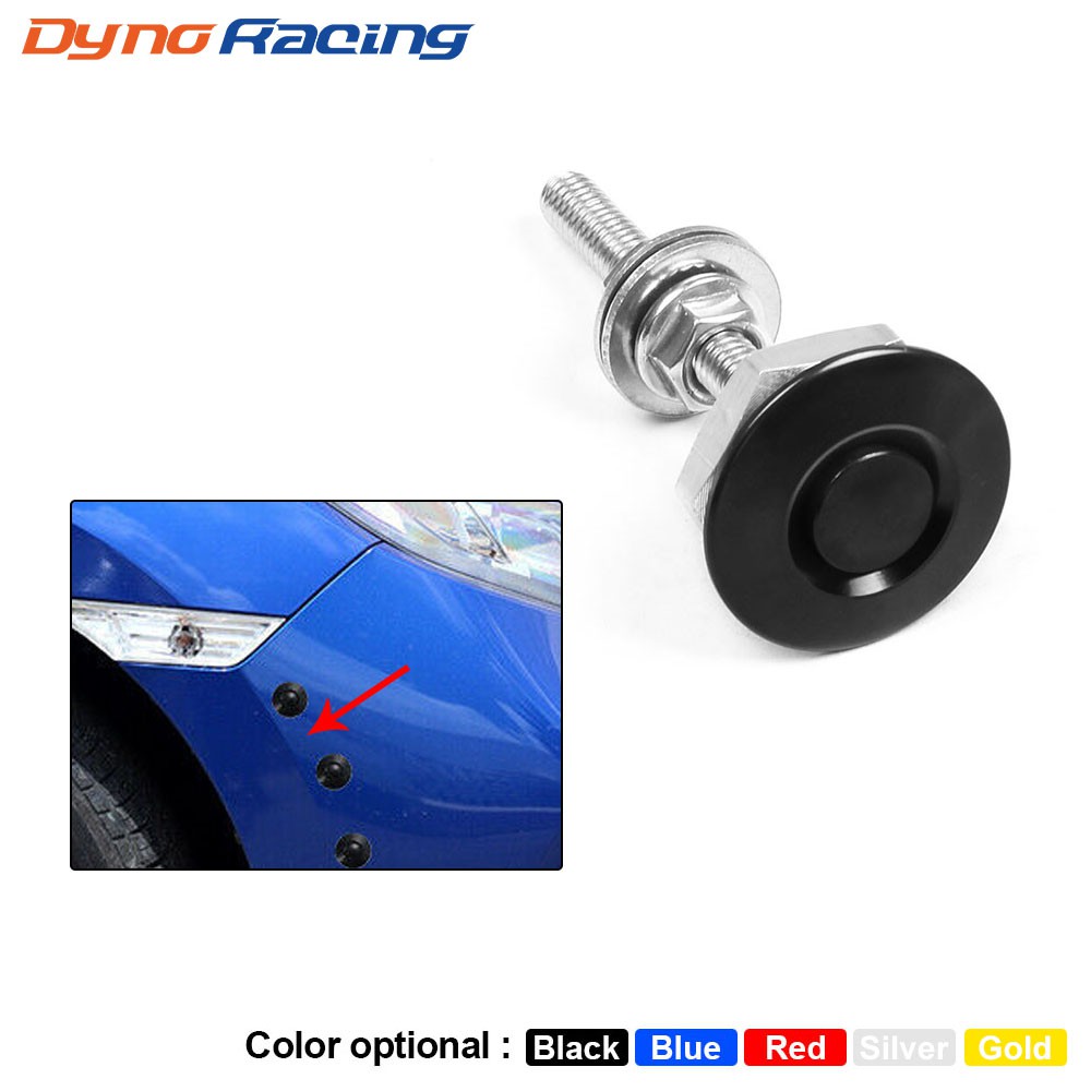 1.25" Universal Style Push Button Billet Hood Pins Lock Clip Kit For ...
