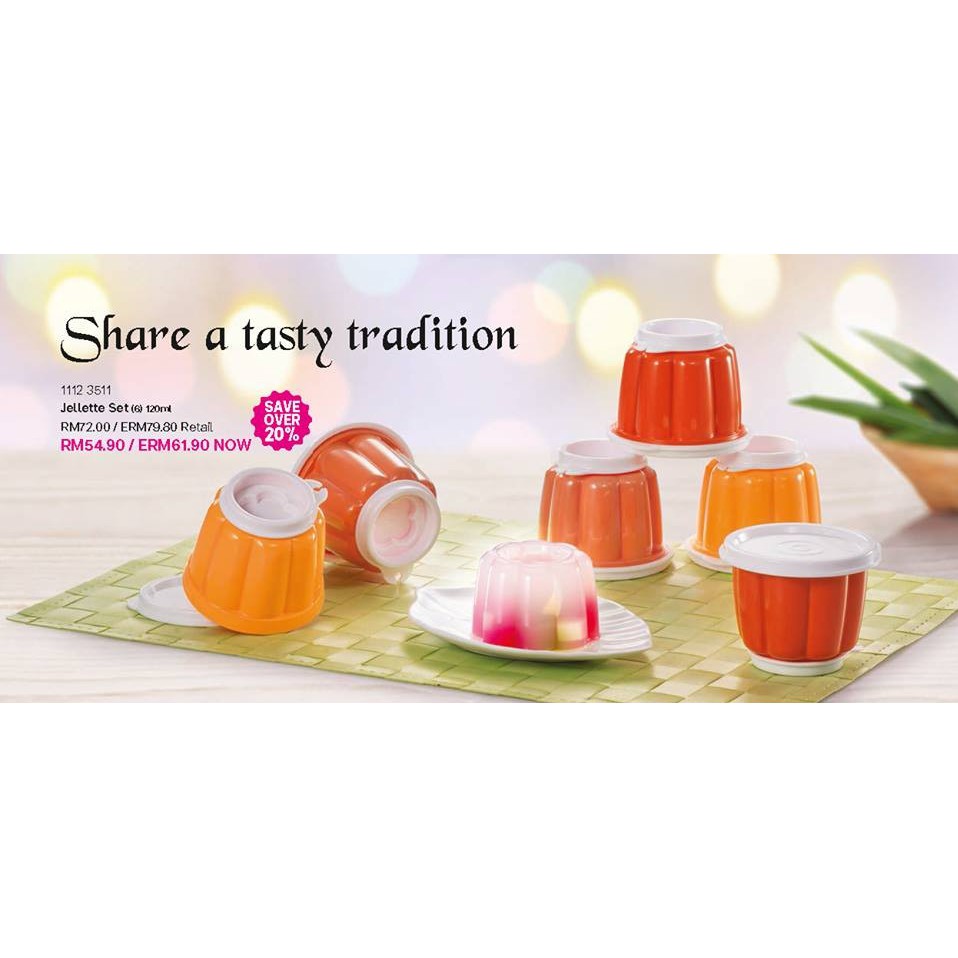 Tupperware Jellette Set (6) 120ml | Shopee Malaysia