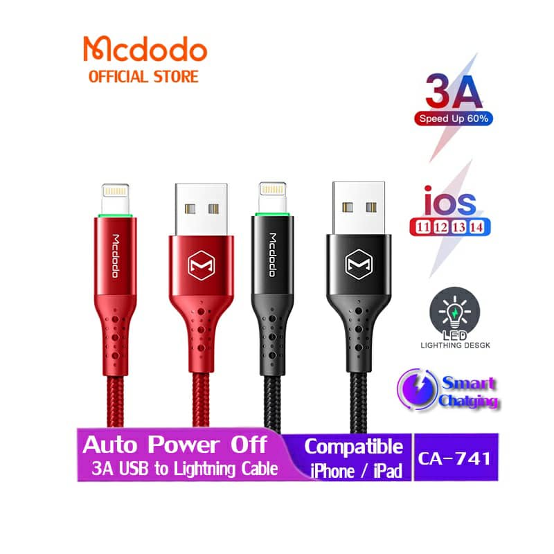 Mcdodo Auto Disconnect Cable LED Fast Charging Auto Power Off Cable 1 ...