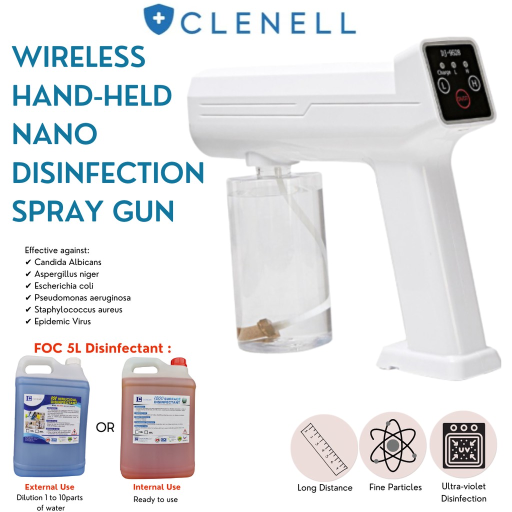 🇲🇾 Local Seller 🇲🇾 Disinfectant Spray Gun FOC 5L Disinfectant Solution ...