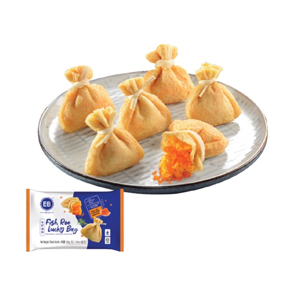 EB Premium Fish Roe Lucky Bag 6pc. 160g Frozen Halal Ebiko Roe Paste ...