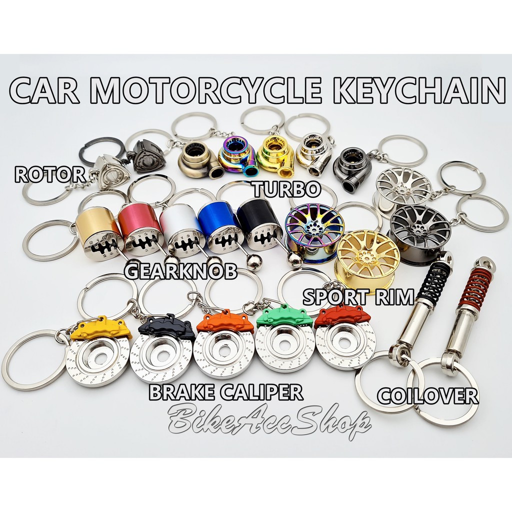 READY STOCK CAR MOTORCYCLE KEYCHAIN KEY CHAIN 2 ROTOR TURBO GEARKNOB ...