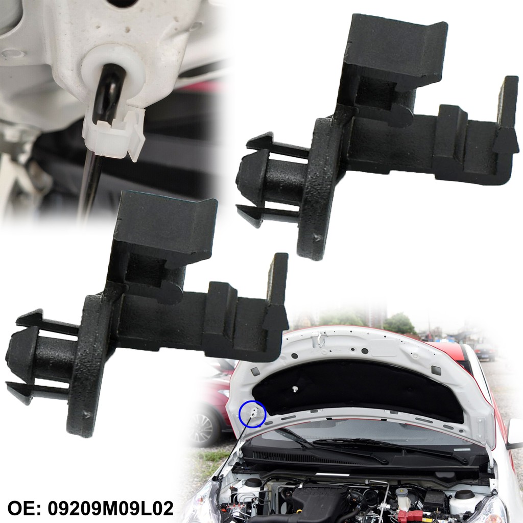 2pcs Bonnet Hood Rod Stay Support Prop Clip Pivot Linkage Holder For ...