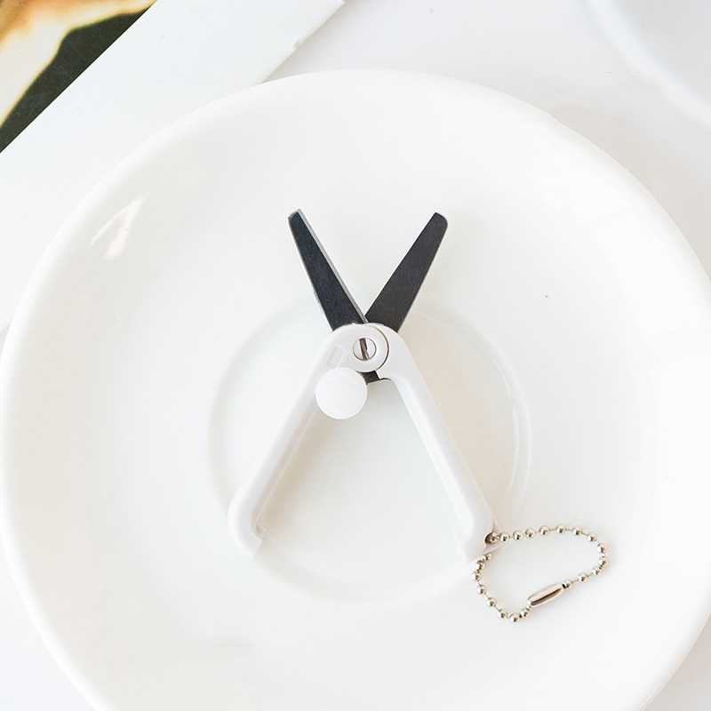 Letit Cute Mini Retractable Scissors Portable Scissors Macaron Color ...