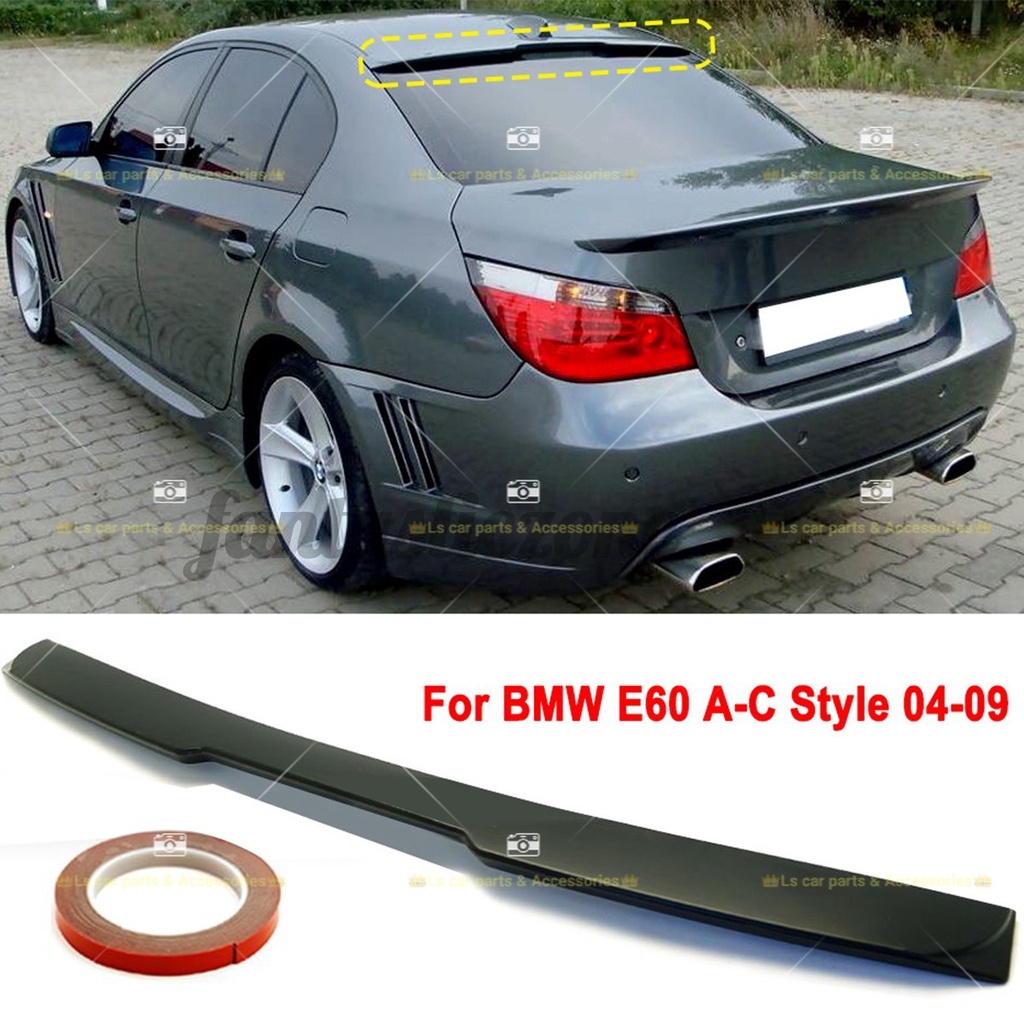 Fit 04-09 BMW E60 A-C Style Rear Window Roof Wing Spoiler Visor 100% ...