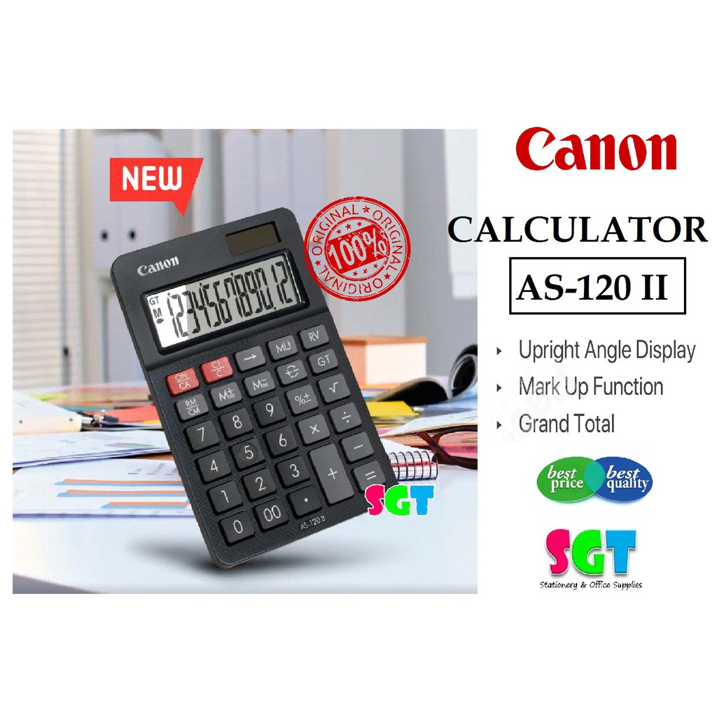 CANON 12 Digits Desktop Calculator - AS-120 II | Shopee Malaysia