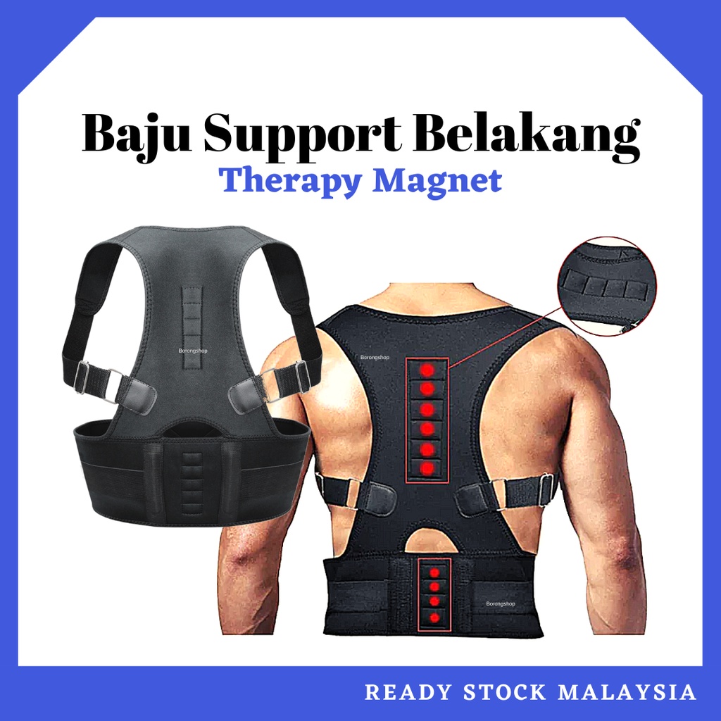 READY STOCK/Back Support 10 magnet/Baju sokongan Tulang Belakang/Back ...