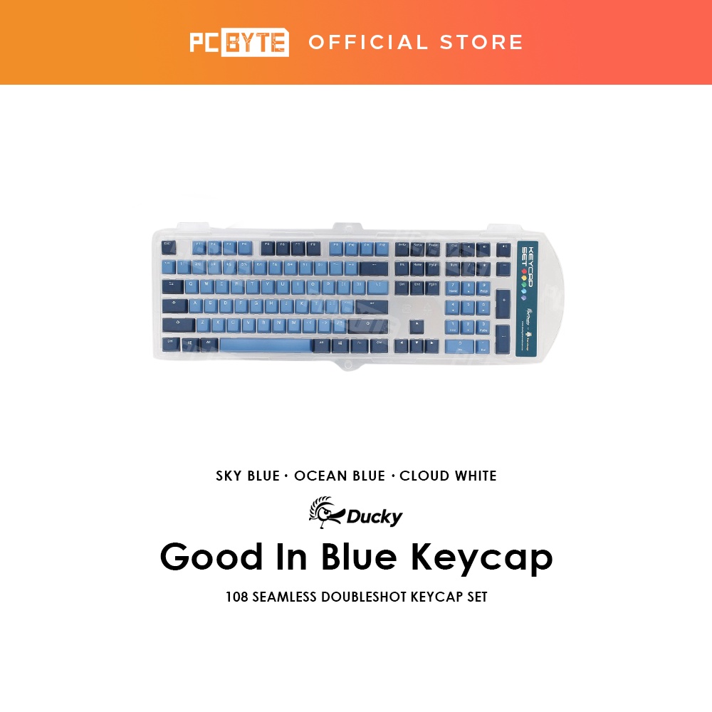 Ducky Good In Blue Keycap Set 108 Seamless Doubleshot Keycap Set ...
