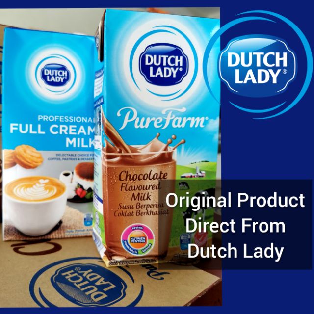 Dutch lady Pure Farm 1L Full Cream / Chocolate Milk | Shopee Malaysia