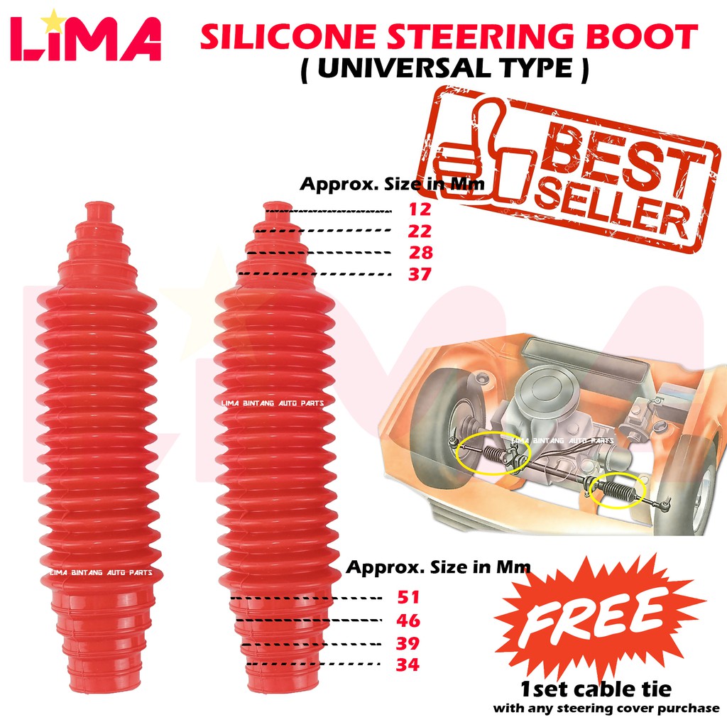 UNIVERSAL STEERING DUST COVER , STEERING BOOT ( SILICONE TYPE ...