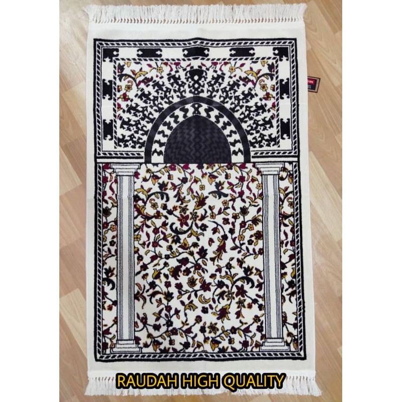 Sejadah Raudhah Putih Eksklusif / Sejadah Corak Raudah / Sejadah ...