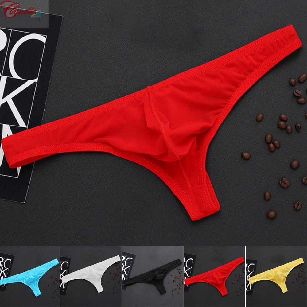 Men See Through Jockstrap Bulge Pouch Low Rise G-String Briefs ...