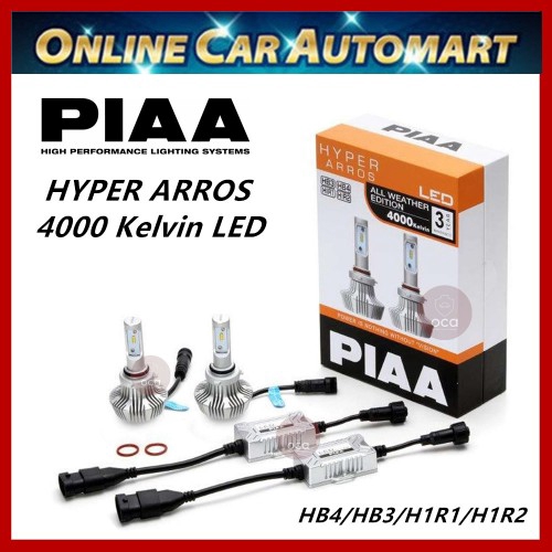 PIAA Hyper Arros HB3/HB4/H1R1/H1R2 4000K Head Light LED Bulb Kit (Made ...