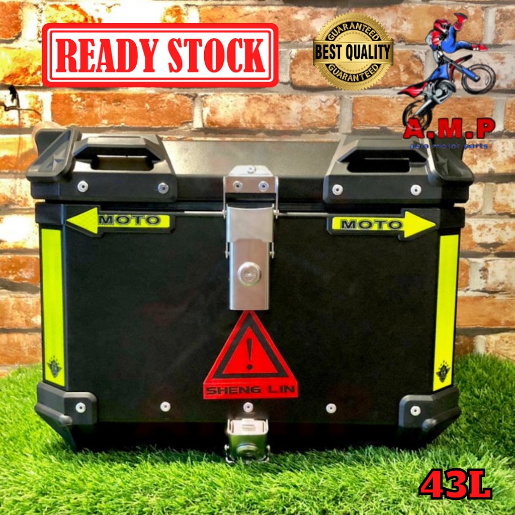 Heavy duty aluminium top box 43L ( X ) 45L 50L tracer mt09 rs150 y15zr ...